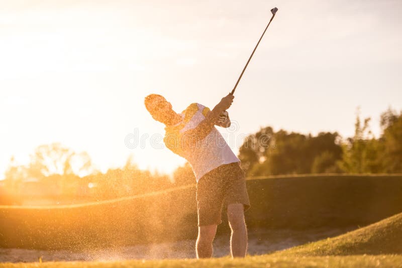 Guy playing golf stock photo. Image of exercise, male - 100038964