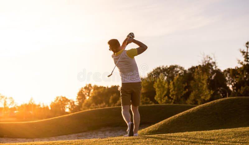 Guy playing golf stock image. Image of people, club - 100038995