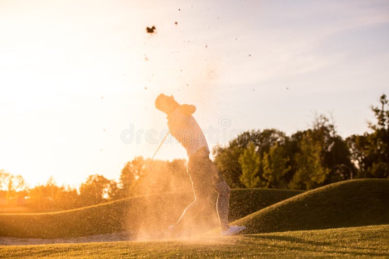Guy playing golf stock image. Image of adult, golfer - 100038991