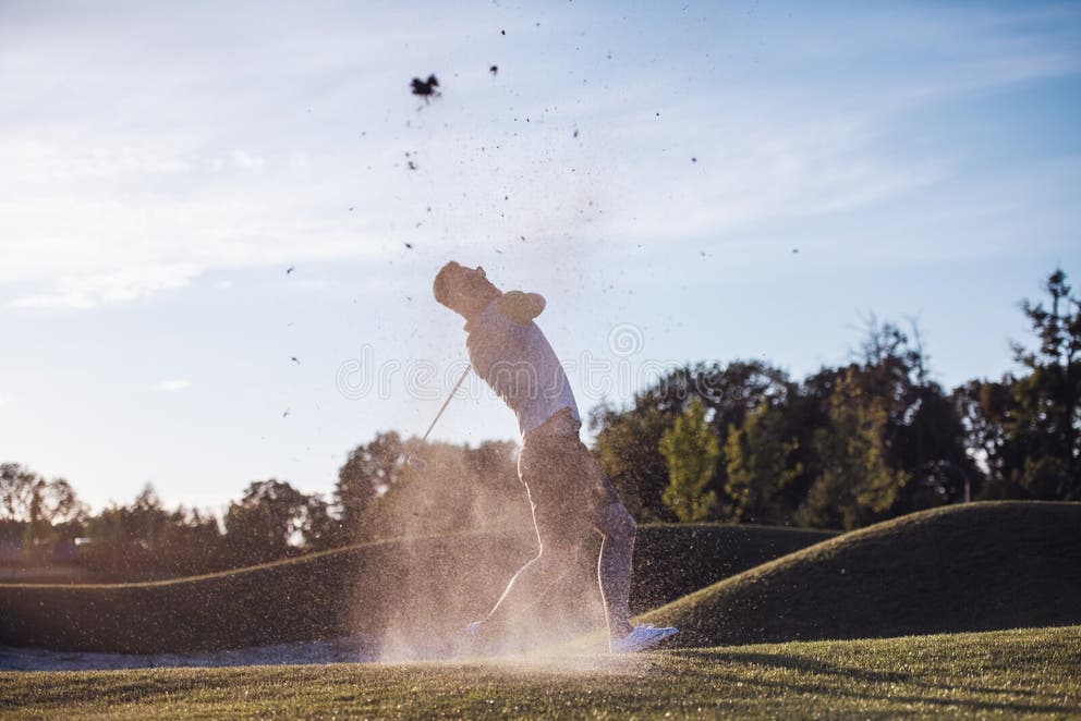Guy playing golf stock image. Image of fairway, activity - 297325933