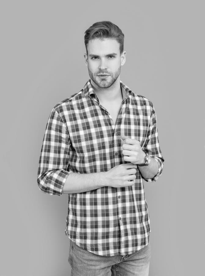 Guy Portrait in Stylish Casual Shirt. Studio Shot of Stylish Guy ... Guy Portrait in Stylish Casual Shirt. Studio Shot of Stylish Guy ...
