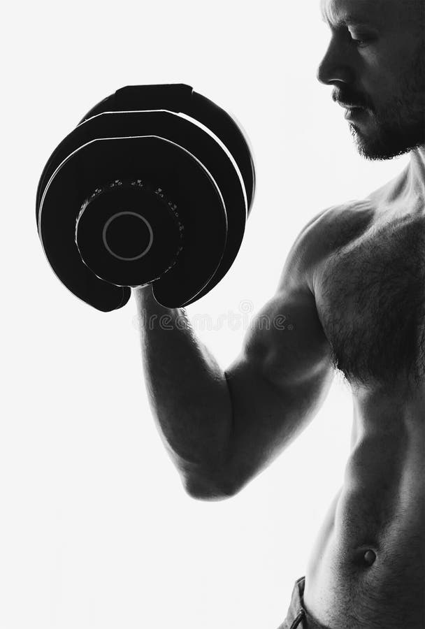 Guy pumping up his muscles stock image. Image of chest - 360048351