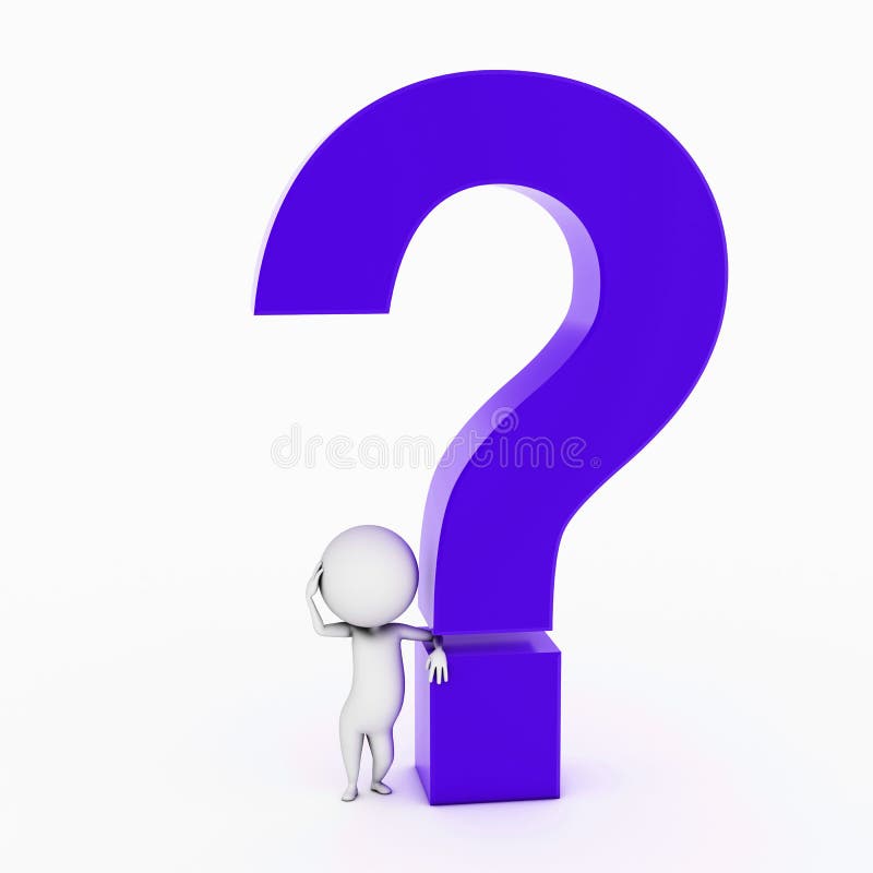 Guy with a question mark stock illustration. Illustration of simple ...