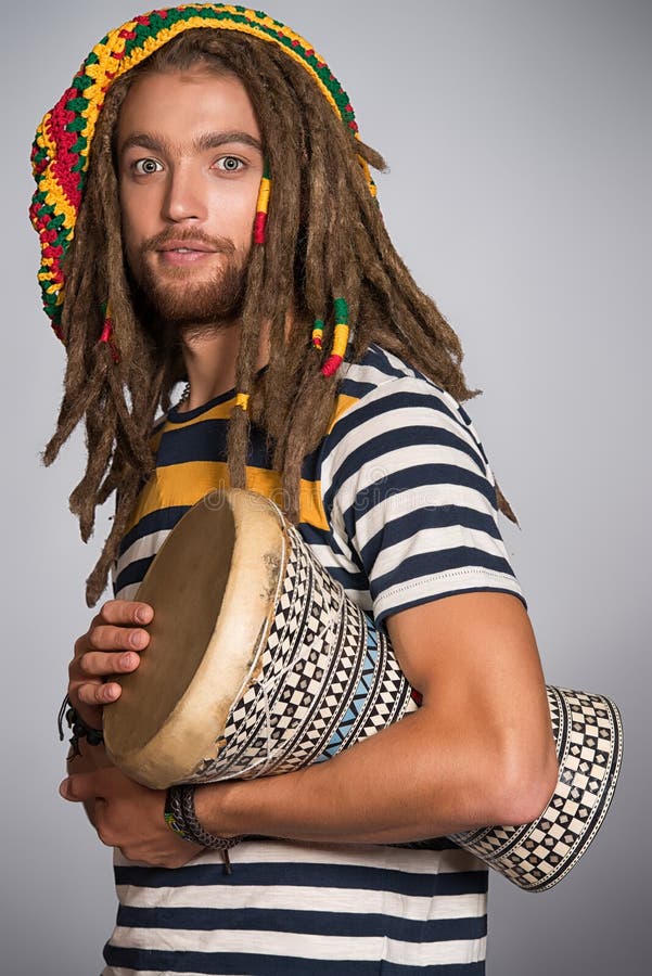 Guy rastafarian stock image. Image of musical, hairstyle - 34025599