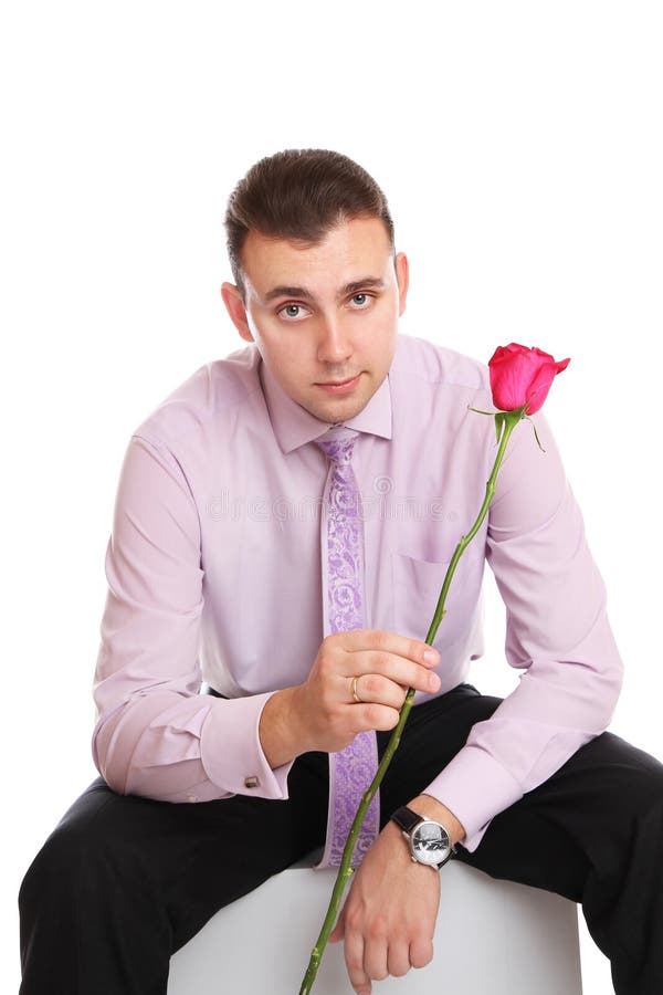 Man with roses stock image. Image of holiday, roses, holding - 423355