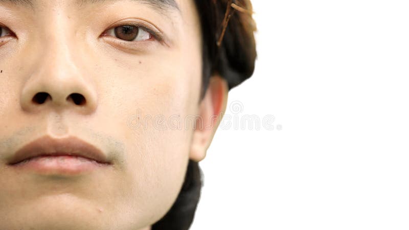 Guy S Face, Close-up, Open Eyes Stock Image - Image of brown, eyelid ...