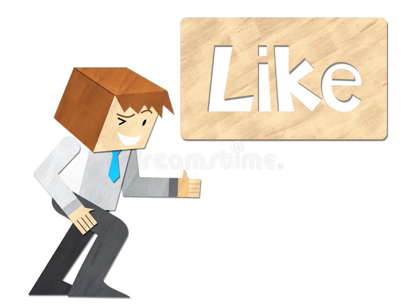 A guy saying Like stock illustration. Illustration of black - 24908625