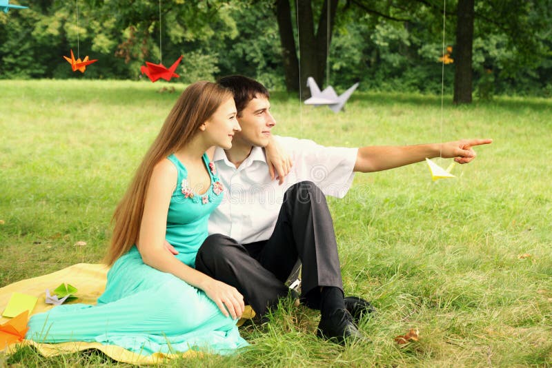 Guy shows the finger stock image. Image of meadow, love - 27149039