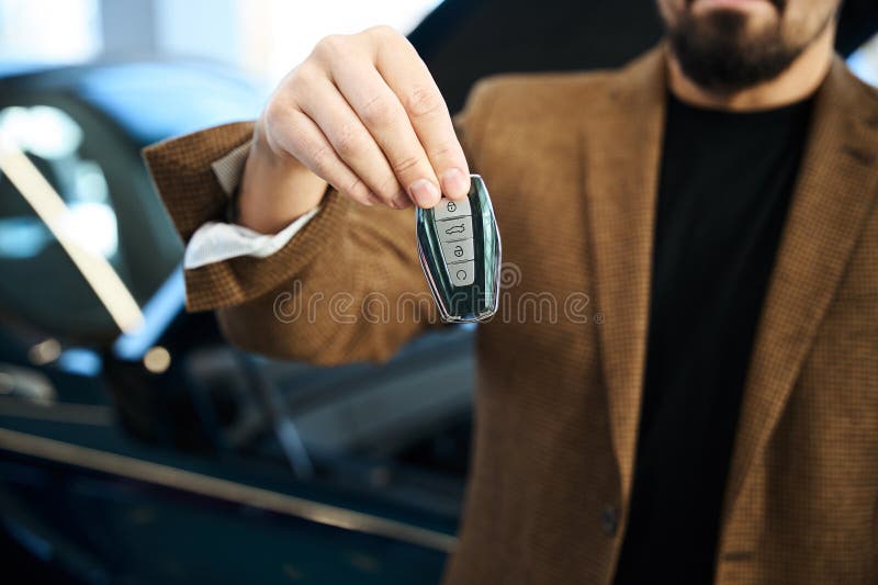 Guy Shows the Keys To the New Car Stock Photo - Image of lifestyle ...