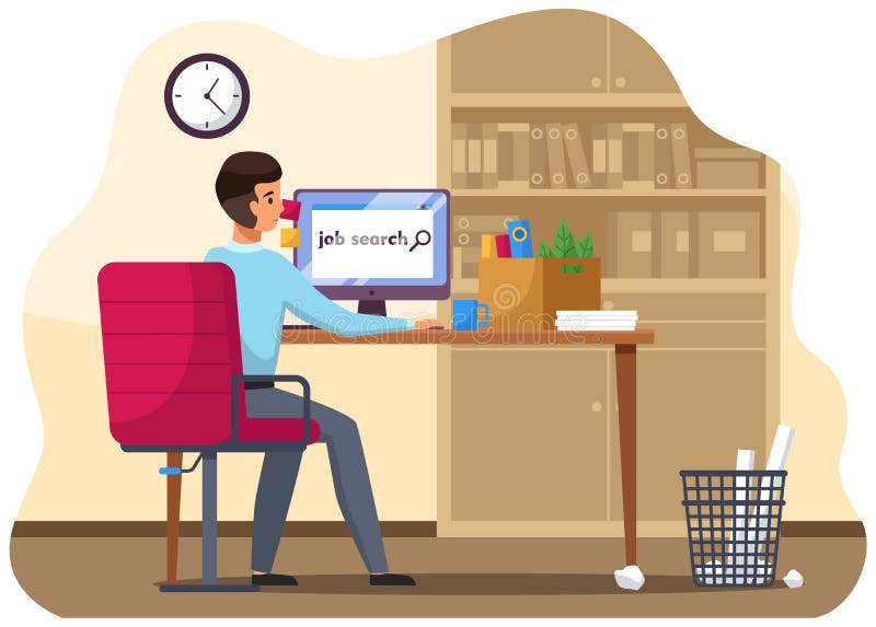 Guy Sits at a Table Works with Laptop. Young Man Using Computer ...