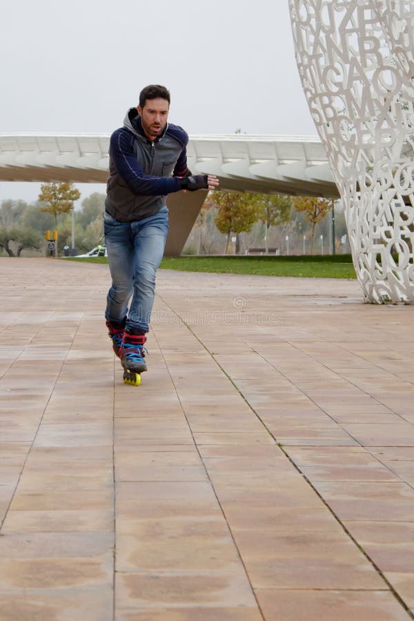 Guy Skating in-line in the Street Stock Photo - Image of skating, line ...
