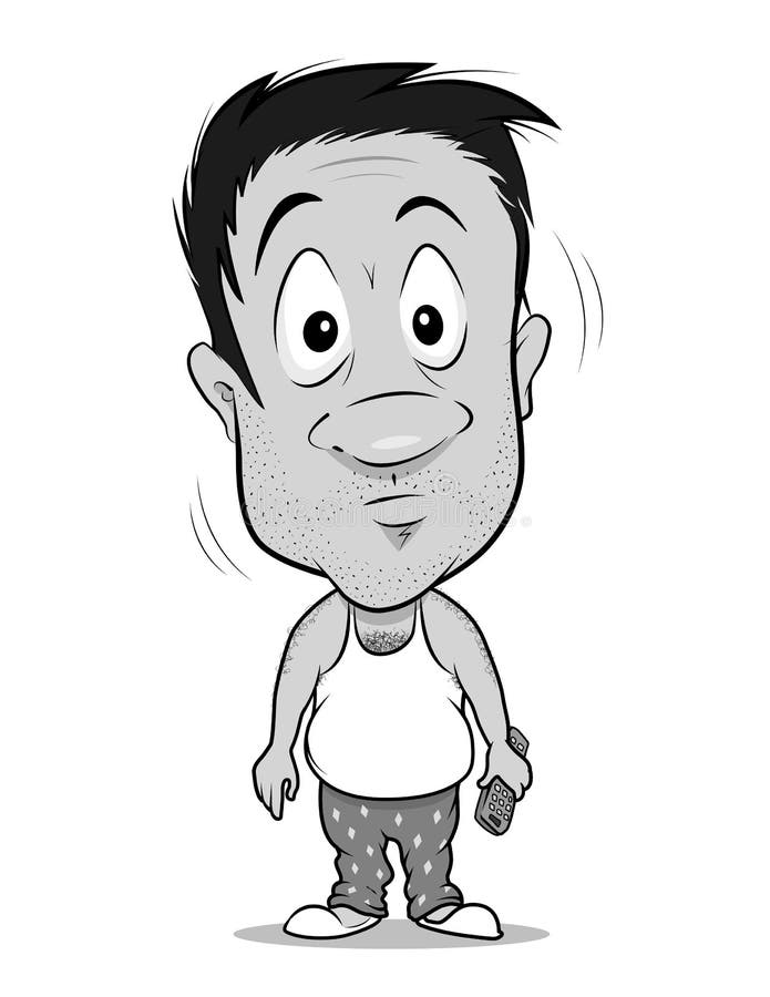 Guy slacker stock vector. Illustration of tanktop, slacker - 106653574