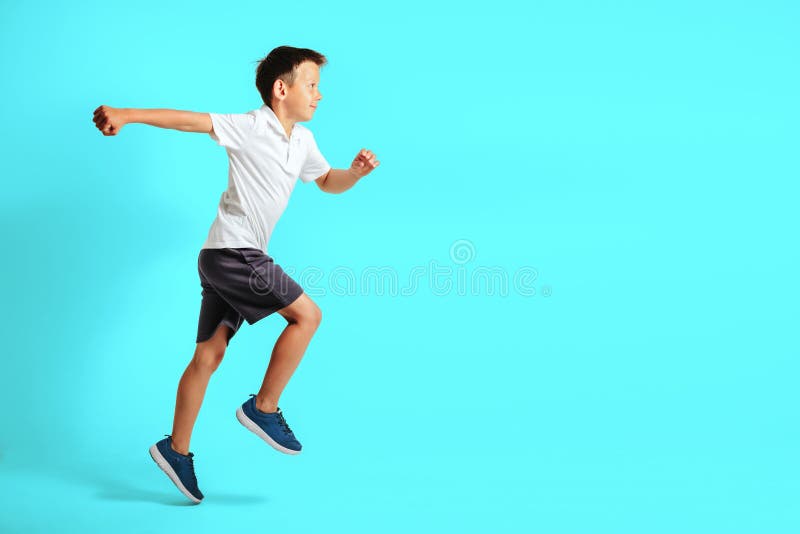 Guy is at the start to run stock image. Image of childhood - 162589685