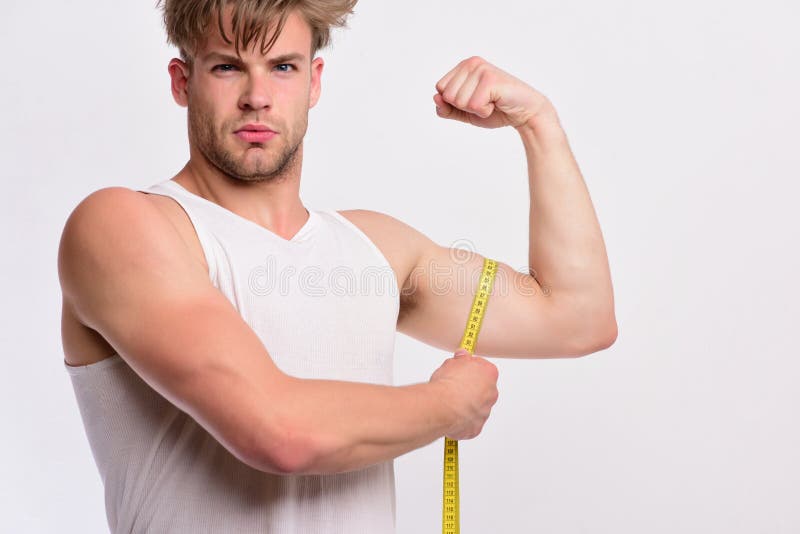 Guy with Strong Face Expression on White Background Stock Photo - Image ...