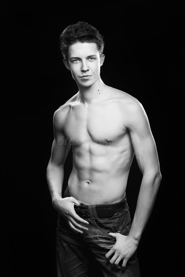 Guy with strong and body stock photo. Image of building - 19347806