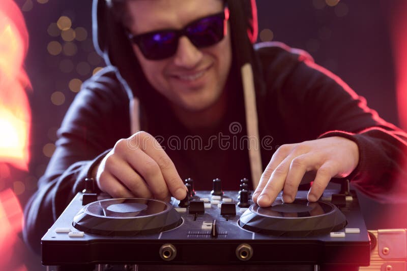 Guy in Sunglasses at the Club Stock Photo - Image of hobby, hoodie ...