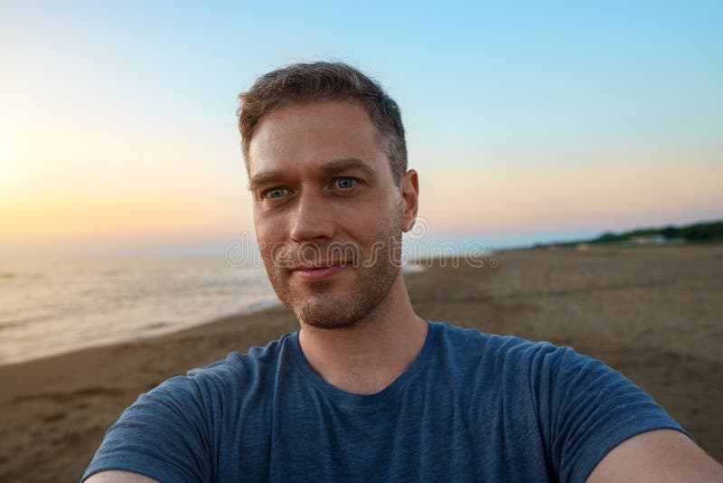 Guy taking selfie stock image. Image of adventure, portrait - 270672063