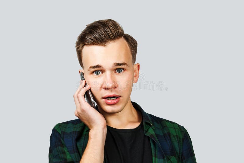 Guy Talking on the Phone Service Manager Communication Stock Photo ...