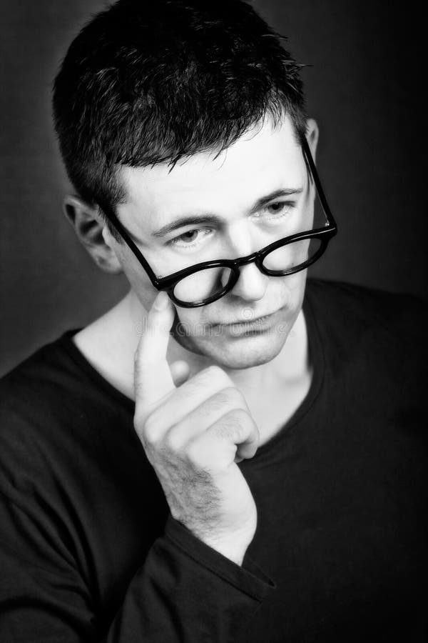 Guy thinking stock image. Image of white, face, creativity - 50476249