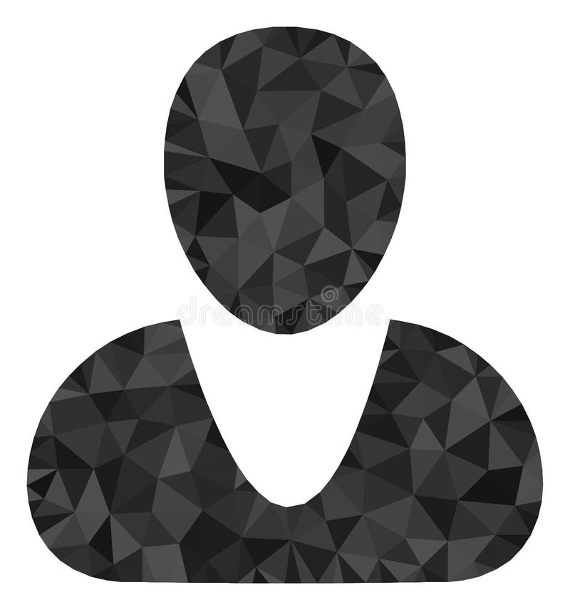 Guy Triangle Filled Icon stock vector. Illustration of polygonal ...