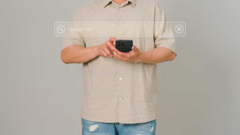 Guy Using a Smartphone To Connect To Wifi at Home. Search Engine Optimization of the Internet ...