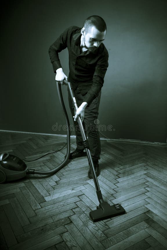 Guy with vacuum cleaner stock image. Image of clean, cleaner - 2582831