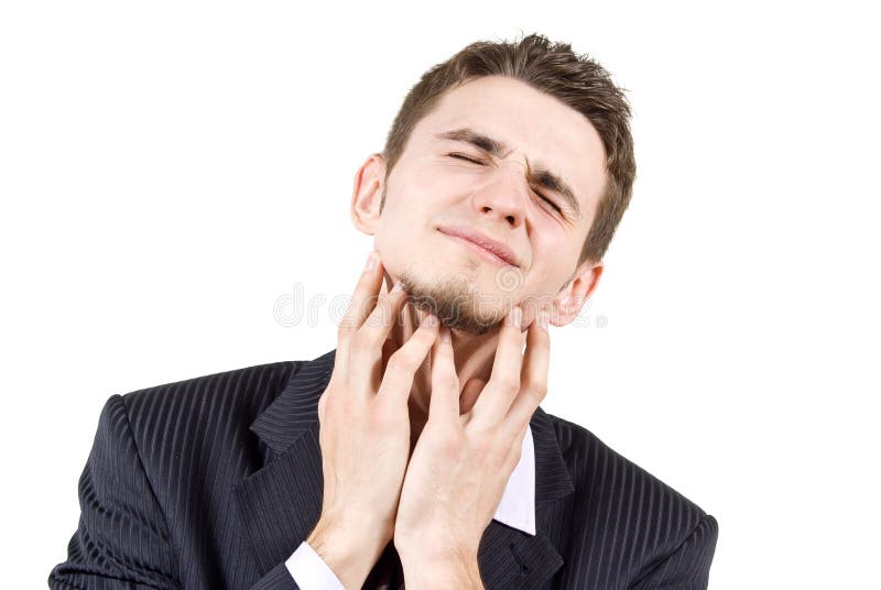 The guy is very upset stock image. Image of happy, male - 24098673