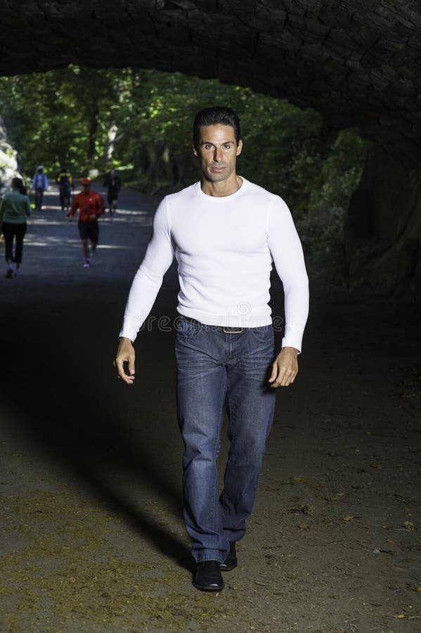 Guy Walking in the Morning stock image. Image of confident - 27375963