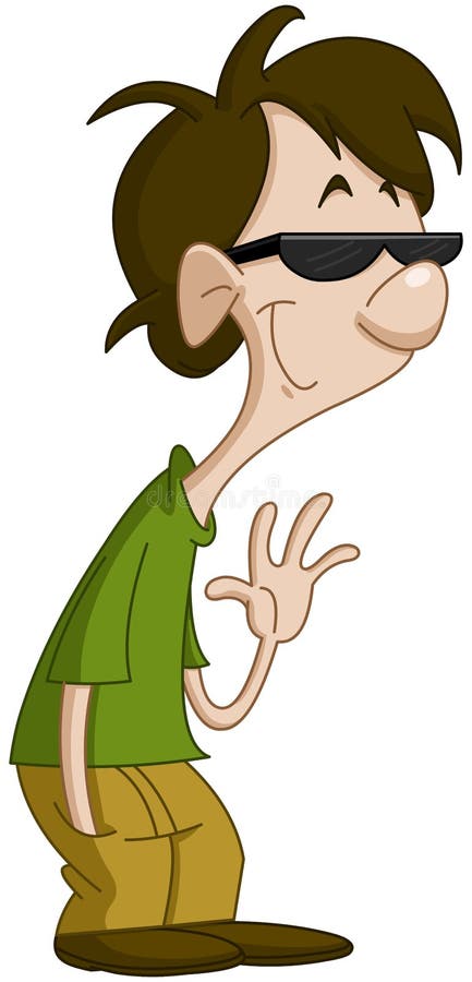 Guy waving hello stock vector. Illustration of five, swear - 72200535