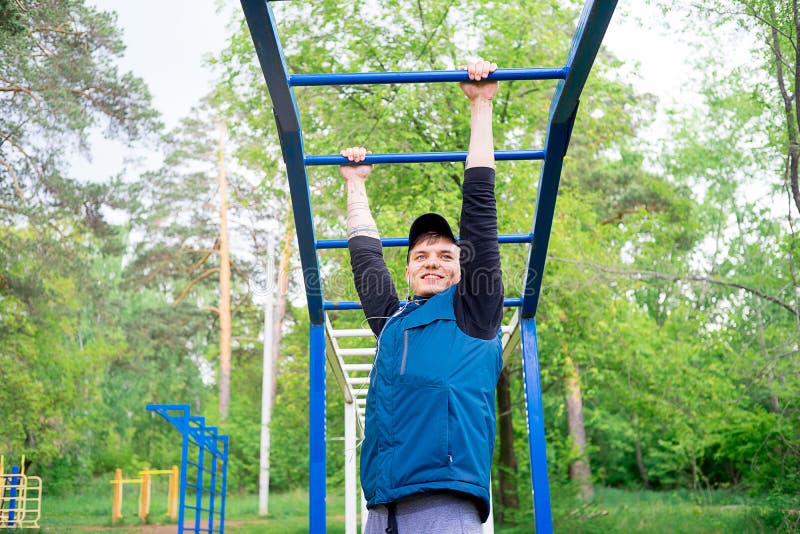 Guy working out outside stock photo. Image of outdoor - 102396552