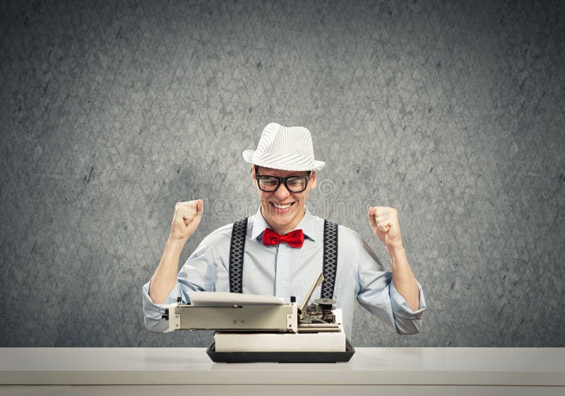 Man writer stock image. Image of character, create, letter - 48112523