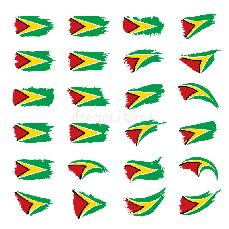 Guyana Flag, Vector Illustration Stock Vector - Illustration of graphic ...
