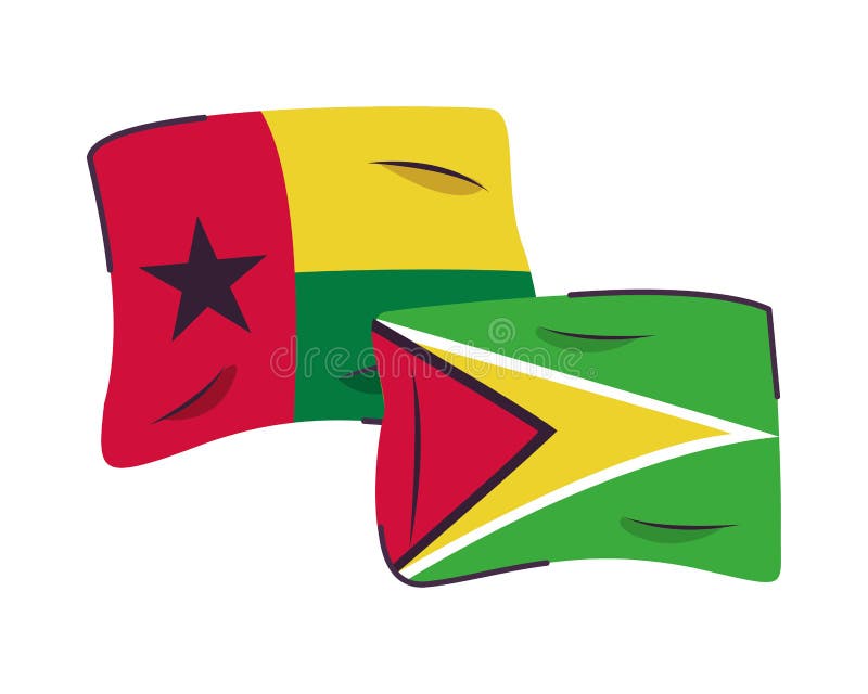 Guyana and Guinea Bissau Flags Countries Isolated Icon Stock Vector ... Guyana and Guinea Bissau Flags Countries Isolated Icon Stock Vector ...