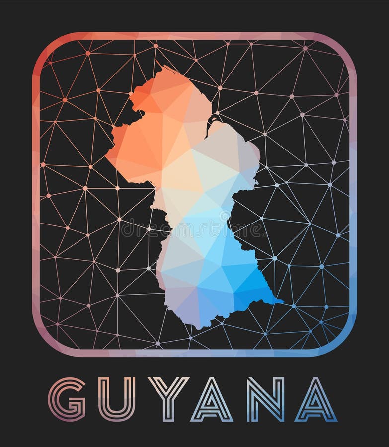 Guyana map design. stock vector. Illustration of card - 174437788