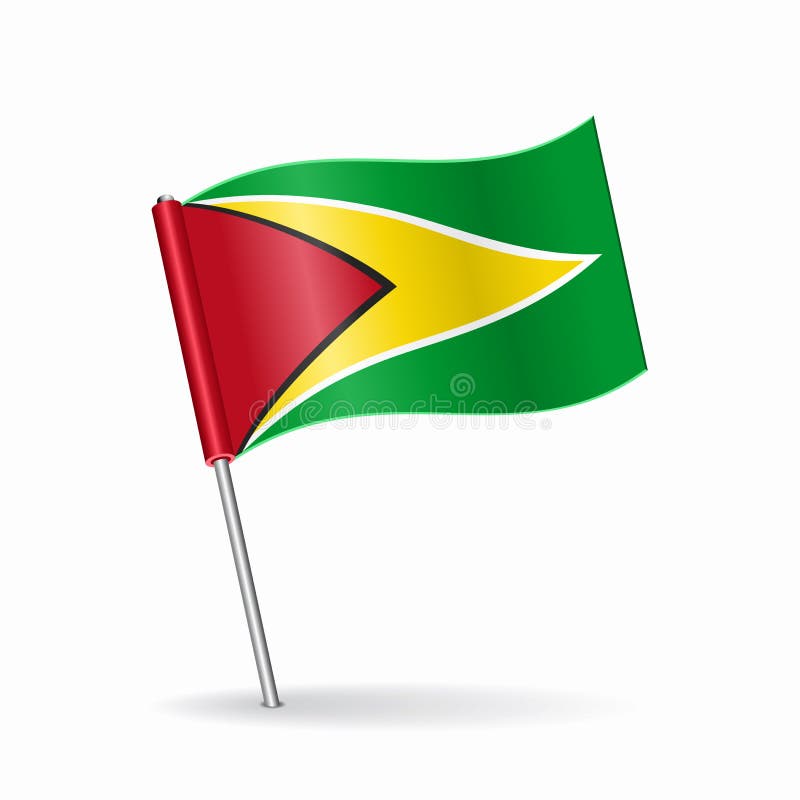 Guyanan Flag Map Pointer Layout. Vector Illustration. Stock Vector ...