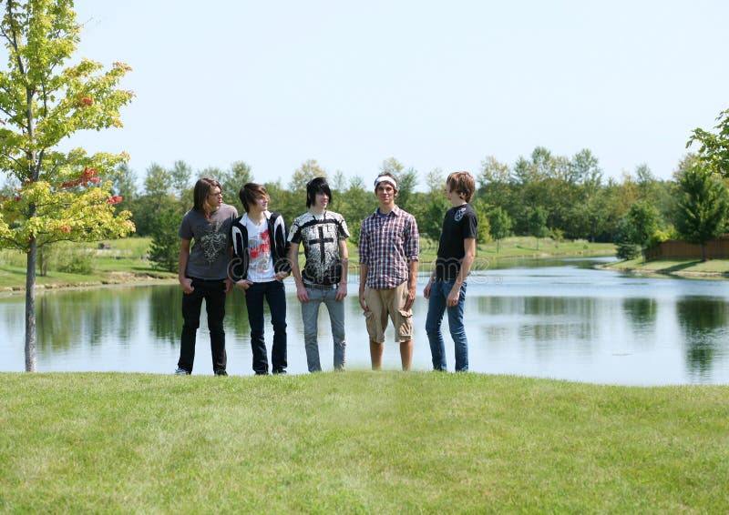 Connecting stock photo. Image of boys, laugh, contemporary - 2554886