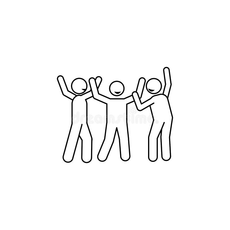 Two Guys are Dancing Icon. Detailed Set of People Celebration Icons ...