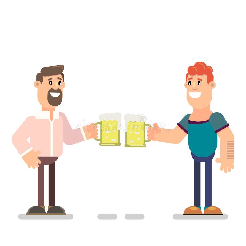 Cartoon Drinking Buddies