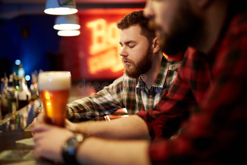 Guys in pub stock image. Image of young, calm, friends - 70497765