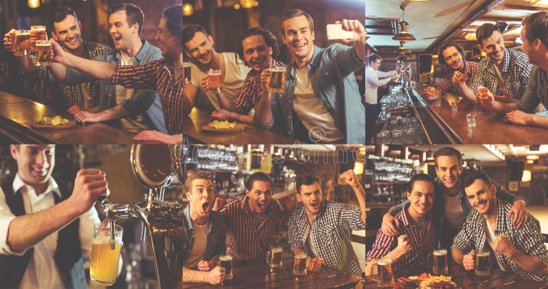 Guys resting in pub stock image. Image of customers, casual - 79356771