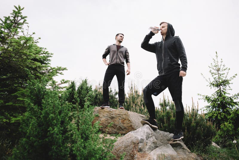 Guys on the run stock photo. Image of person, healthy - 100084650