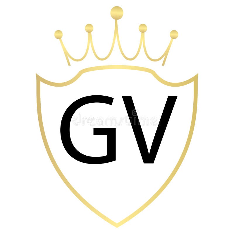 GV Letter Logo Design with Simple Style Stock Illustration ...
