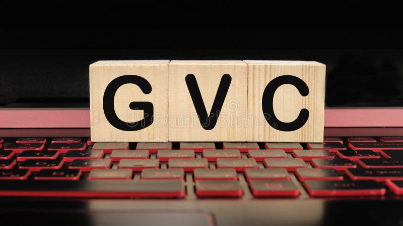 GVC Global Value Chain Acronym, Business Concept Text on the Cubes ...