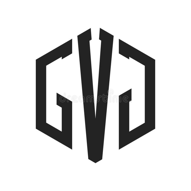 GVJ Logo Design. Initial Letter GVJ Monogram Logo Using Hexagon Shape ...