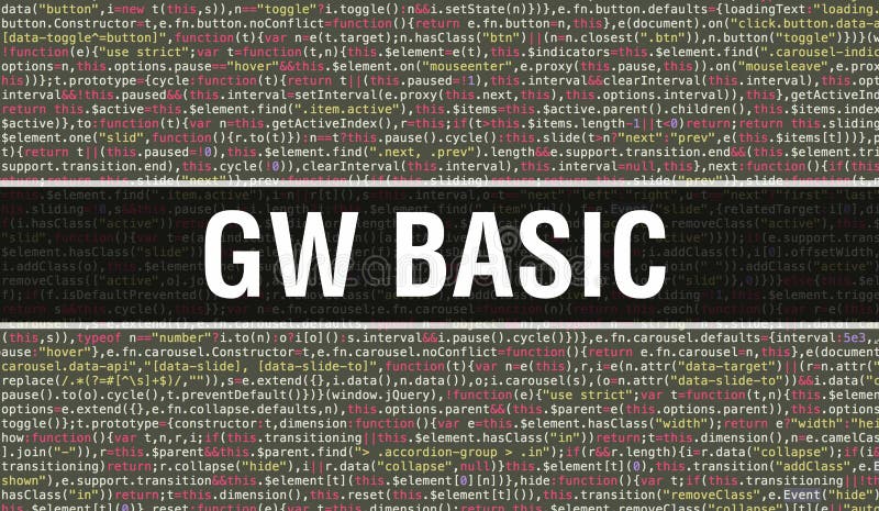 GW BASIC Text Written on Programming Code Abstract Technology ...
