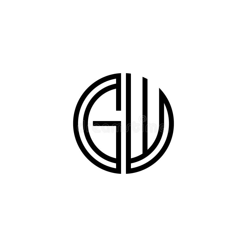 GW Letter Logo Icon Design Template Elements Stock Vector ...