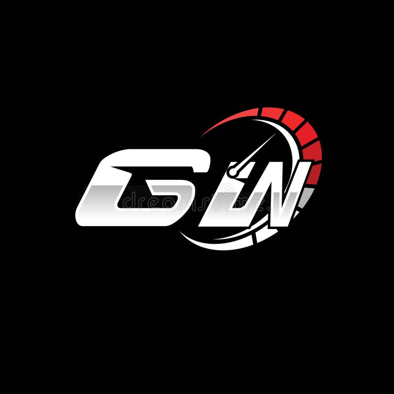 GW Logo Letter Speed Meter Racing Style Stock Vector - Illustration of ...