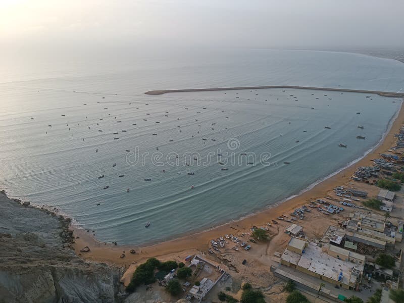 Gwadar Sea stock image. Image of cliff, coast, water - 254629615