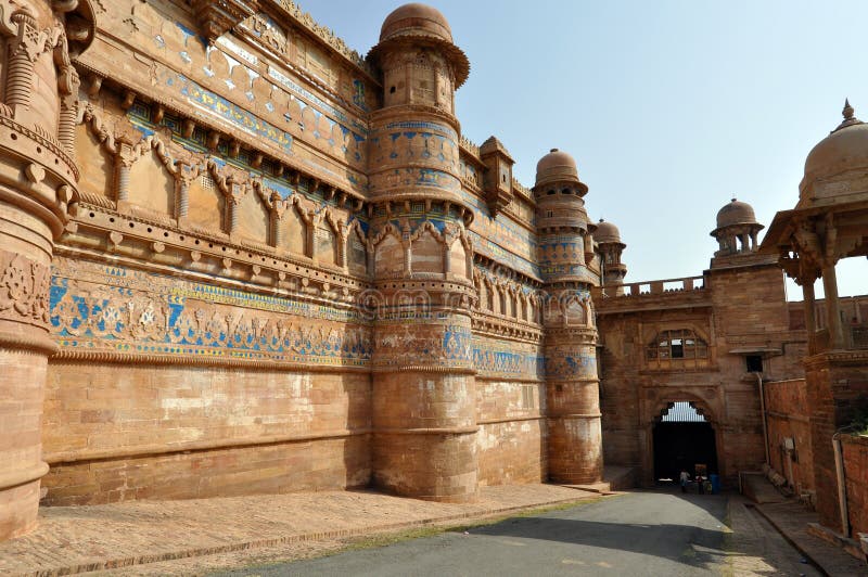 Gwalior fort in India. stock photo. Image of amber, fort - 25105658