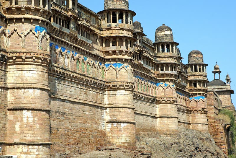 Gwalior Fort stock image. Image of building, tourism - 18778041